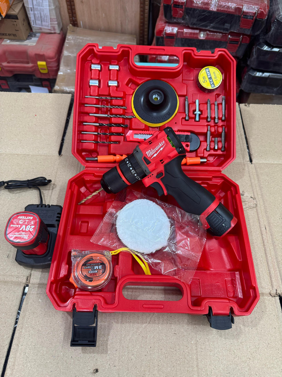 Milwakee Brushless 28V Drill machine with Toolkit – Every Home Need