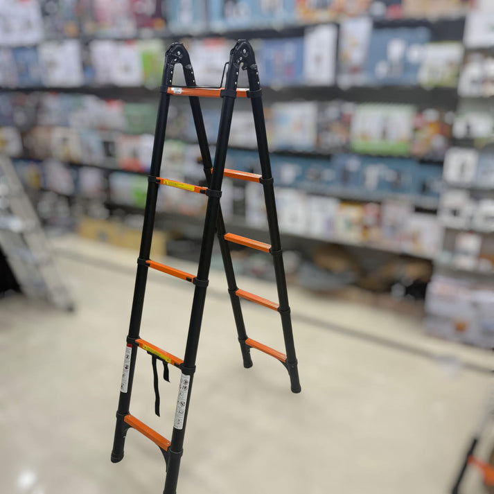 Black Telescopic Foldable Aluminum Ladders – Every Home Need